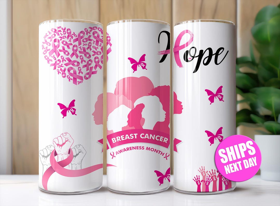 Breast Cancer Awareness Tumbler, Breast Cancer Survivor Cup, Breast ...