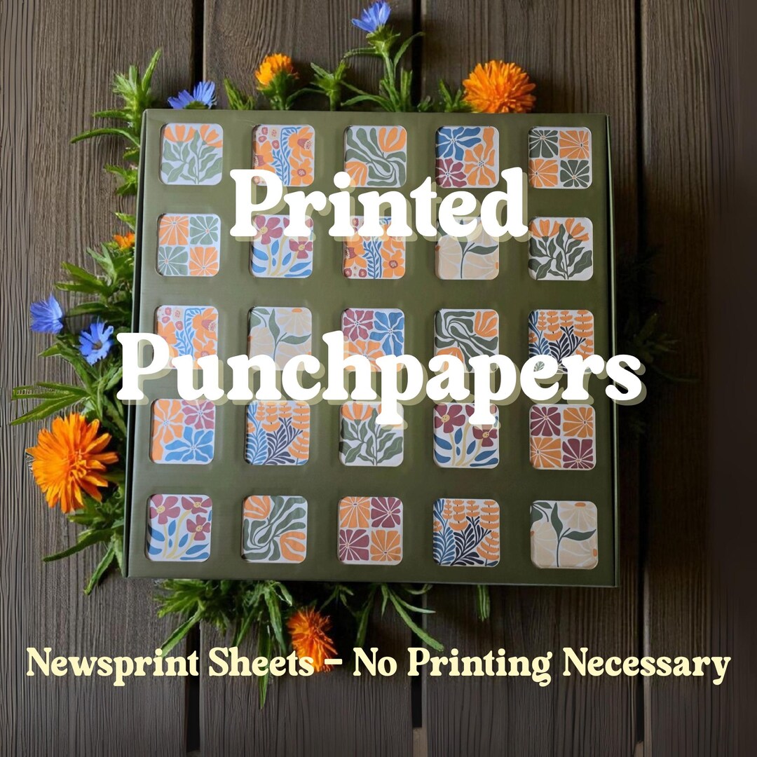 Floral Punch Papers for Uffda Punchbox (physical Sheets) - Etsy