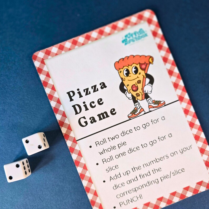 Pizza Dice Game: Printable Punchbox Party Game (PDF Download) - Etsy