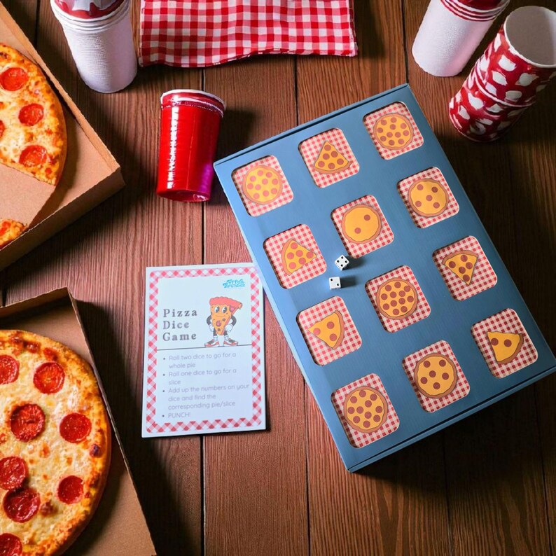 Pizza Dice Game: Printable Punchbox Party Game (PDF Download) - Etsy