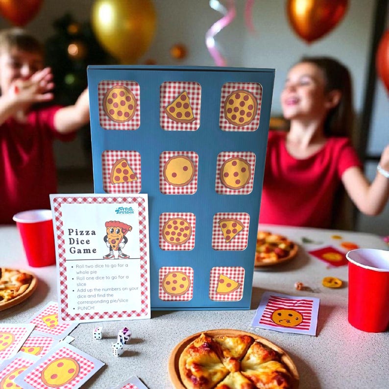 Pizza Dice Game: Printable Punchbox Party Game (PDF Download) - Etsy