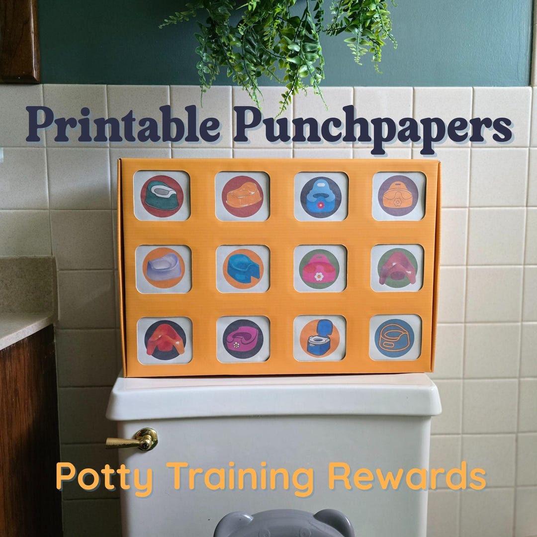 Printable Potty Training Punch Papers – Reward Chart Alternative for ...
