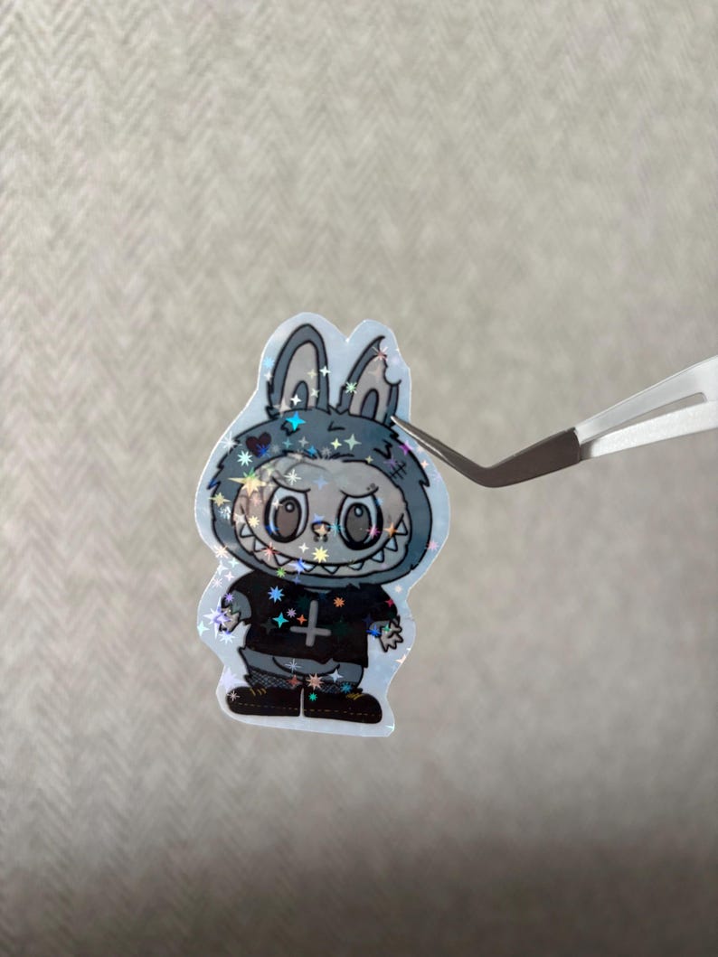 Emo Labubu Vinyl Sticker Cute Goth Aesthetic Waterproof Decal for ...