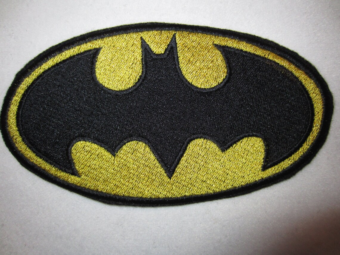 Embroidered Batman Iron on Patch, Super Hero Applique - Etsy