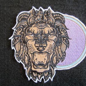 Embroidered Leo the Lion Iron on Patch, Zodiac Horoscope Applique - Etsy