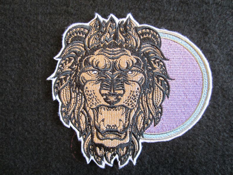 Embroidered Leo the Lion Iron on Patch, Zodiac Horoscope Applique - Etsy