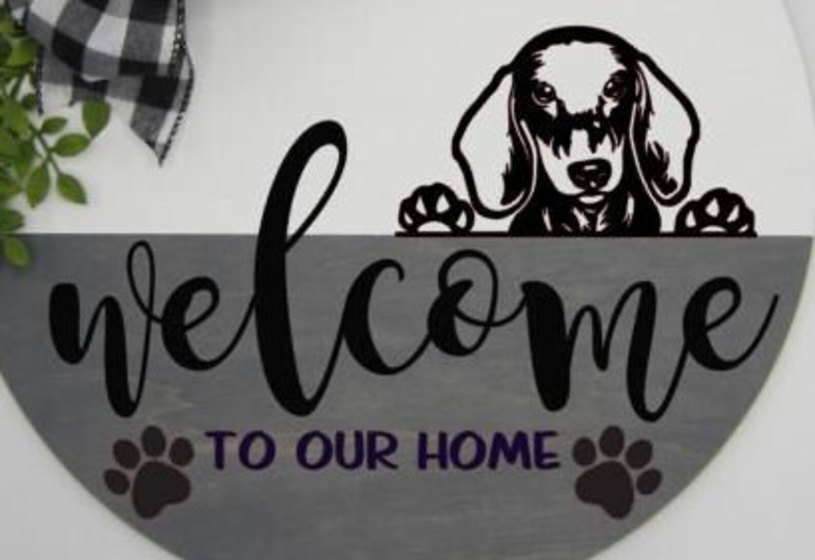 Wooden Sign Dachshund Sign Dog Sign Door Hanger Round Wood - Etsy