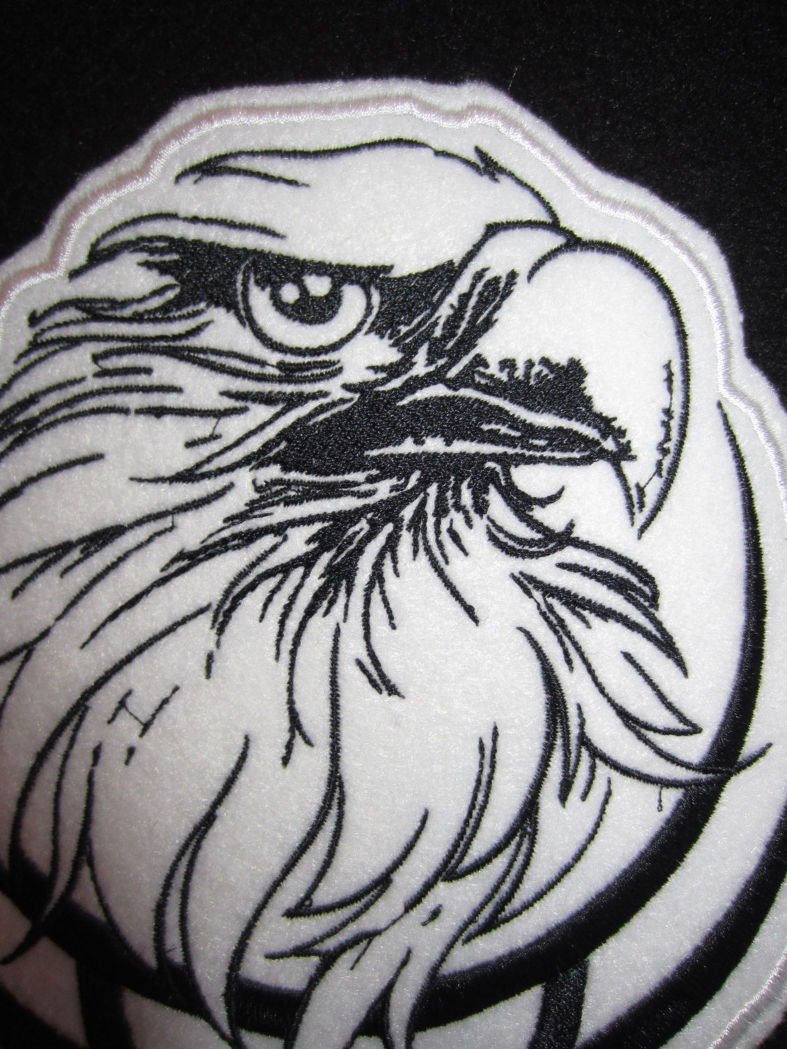 Large Embroidered Eagle Head Iron on Patch, Applique - Etsy