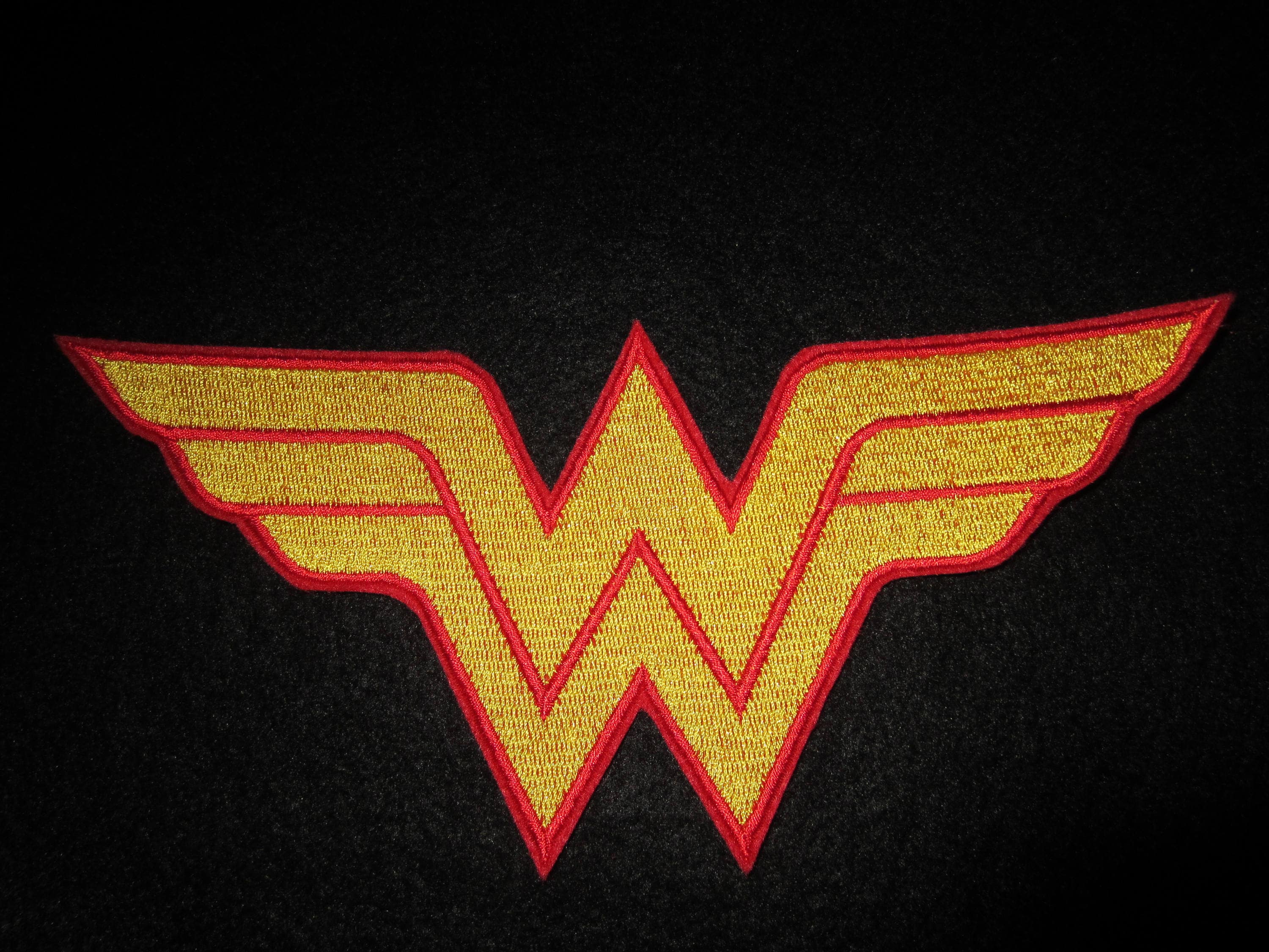 Embroidered Wonder Woman Patch, Red and Yellow Iron on Applique - Etsy