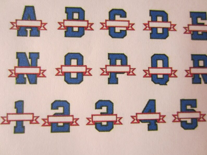 Varsity Letters With Banner Varsity Letters Banner Letters - Etsy