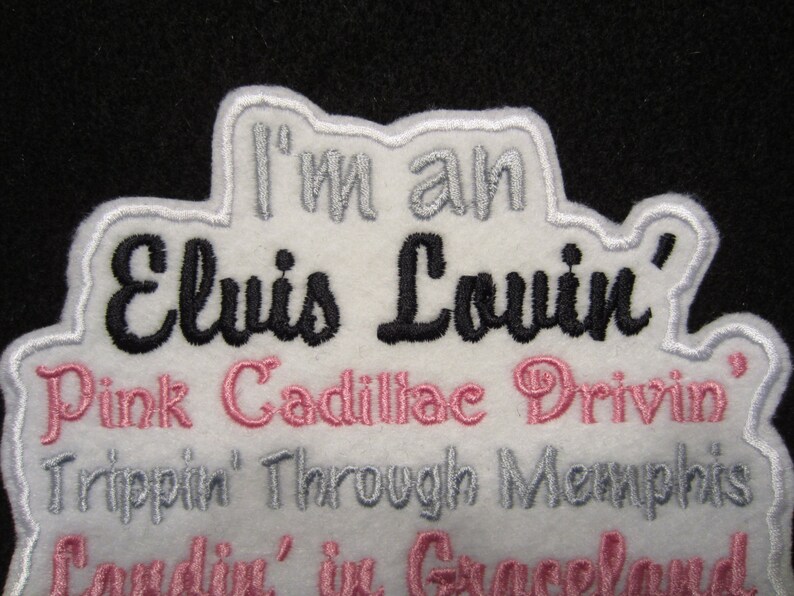 Embroidered Elvis Iron On Patch Elvis Patch Elvis Applique | Etsy