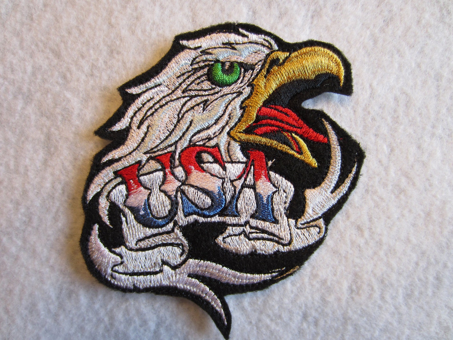 Embroidered Eagle Head Iron on Patch USA Eagle USA Patch - Etsy