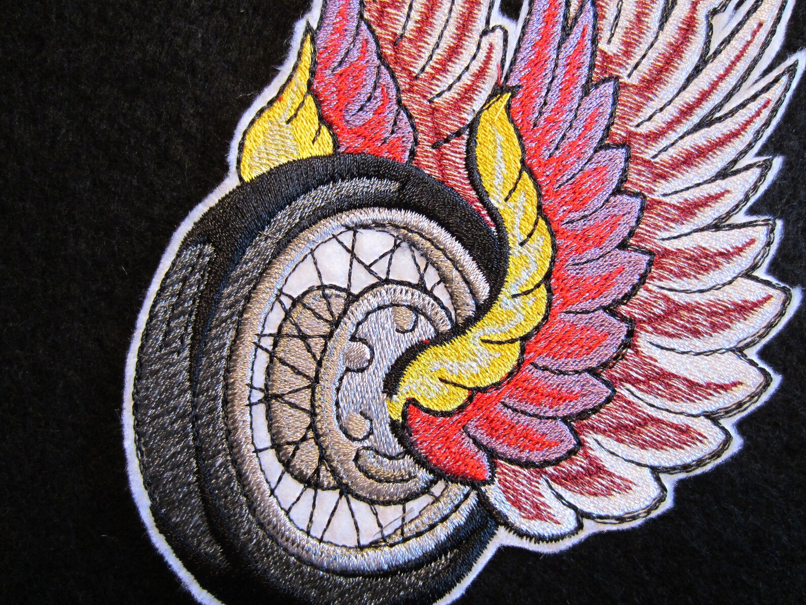 Embroidered Winged Wheel Iron on Patch, Winged Wheel, Iron on Patch ...