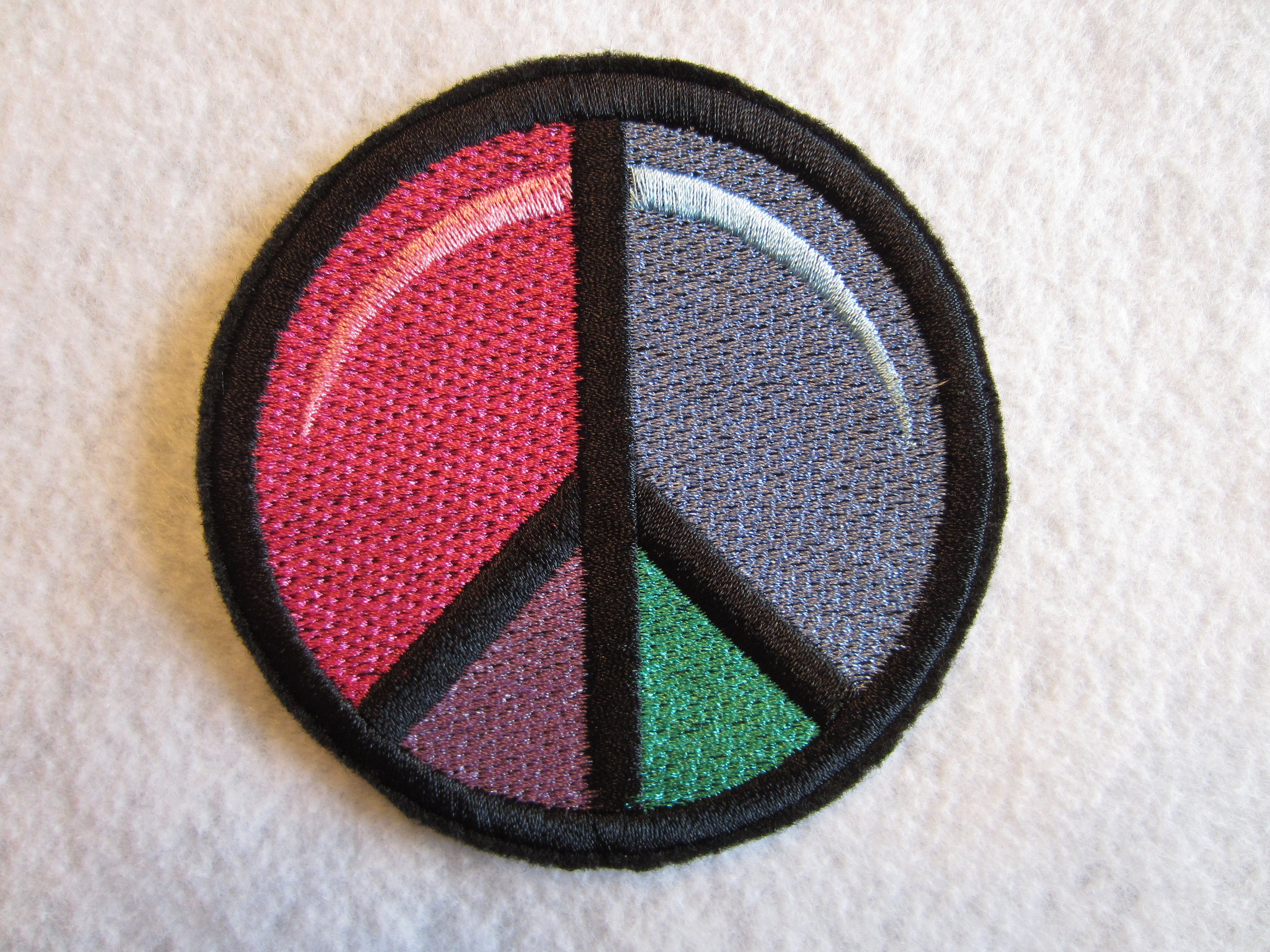 Embroidered Peace Sign Iron ON Patch Iron On Patch Peace | Etsy