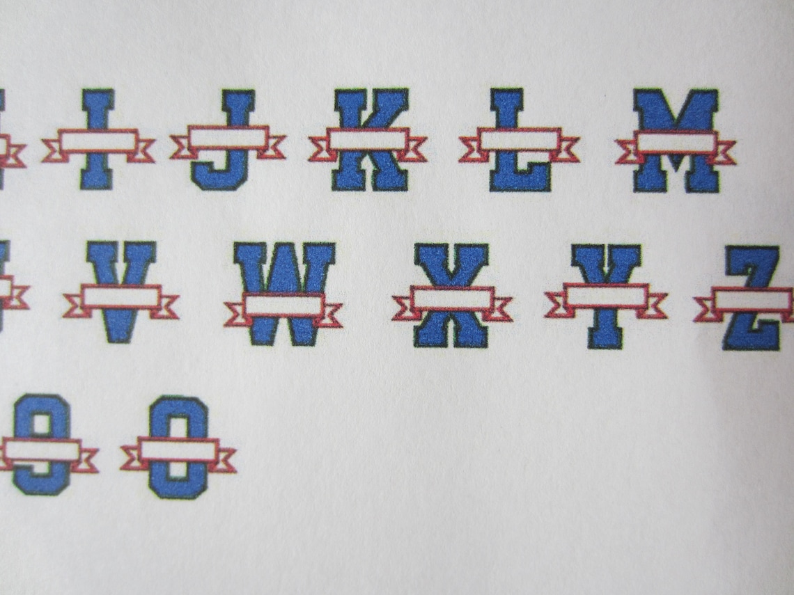 Varsity Letters With Banner Varsity Letters Banner Letters - Etsy