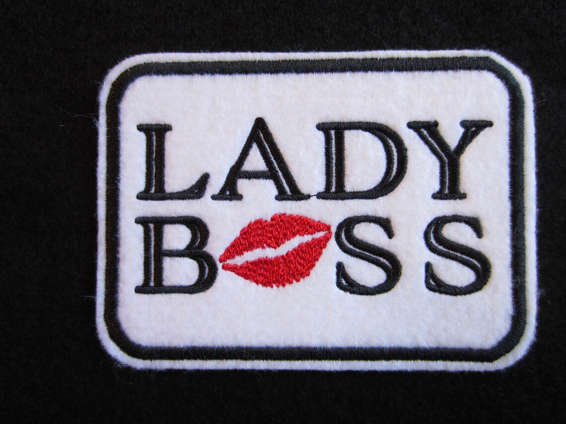 Embroidered Lady Boss Iron on Patch, Lady Boss, Iron on Patch, Boss ...
