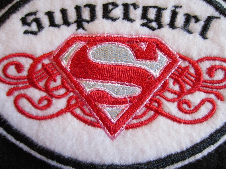 Embroidered Supergirl Iron On Patch Supergirl Patch Etsy