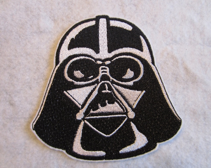 Embroidered Darth Vader Iron on Patch, Darth Vader Applique, Iron on ...
