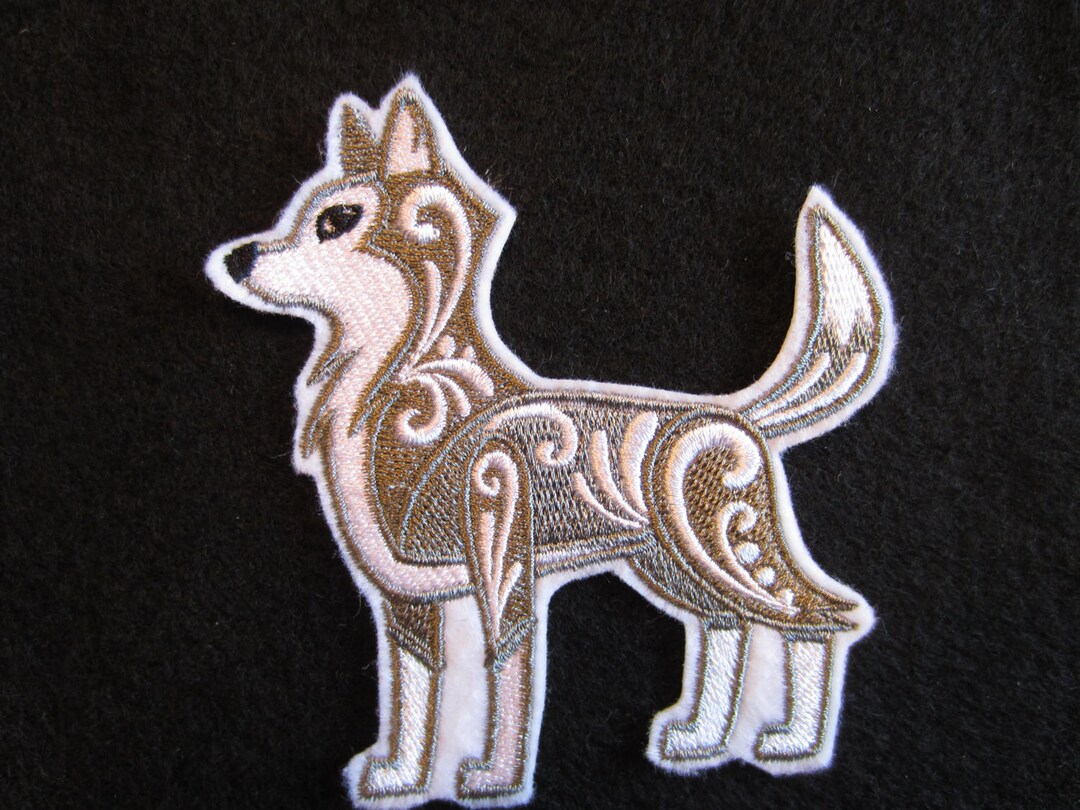 Embroidered Wolf Iron on Patch, Wolf Patch, Iron on Patch, Wolf ...