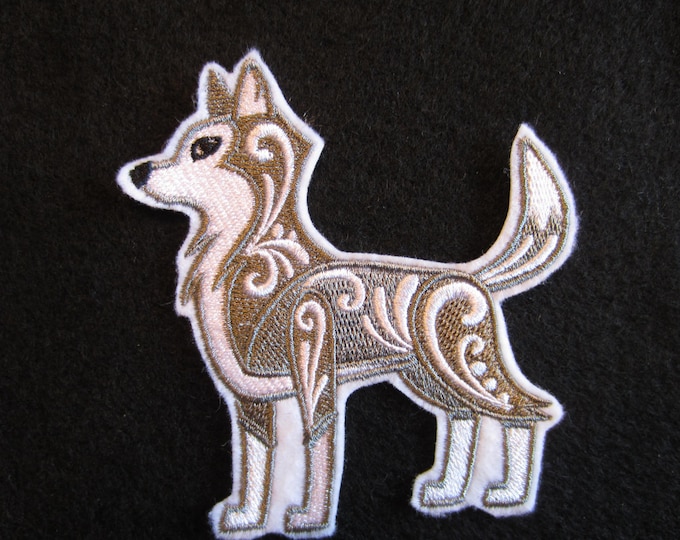 Embroidered Wolf Iron on Patch, Wolf Patch, Iron on Patch, Wolf Applique, Iron on Applique ...