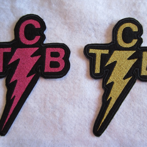 Embroidered Iron on TCB Patch Iron on Applique TCB Logo - Etsy