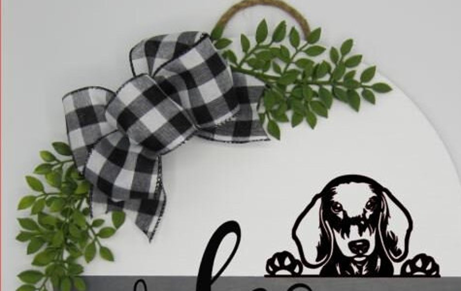 Wooden Sign Dachshund Sign Dog Sign Door Hanger Round Wood - Etsy