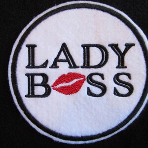 Embroidered Lady Boss Iron on Patch, Lady Boss, Iron on Patch, Boss ...