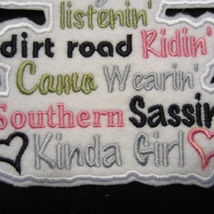 Embroidered Country Girl Patch Iron On Patch Sassy Girl | Etsy