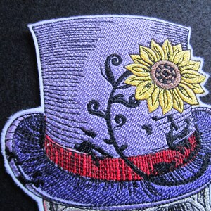 Embroidered Skull Iron on Patch, Top Hat and Cigar - Etsy