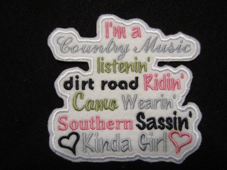 Embroidered Country Girl Patch Iron On Patch Sassy Girl | Etsy