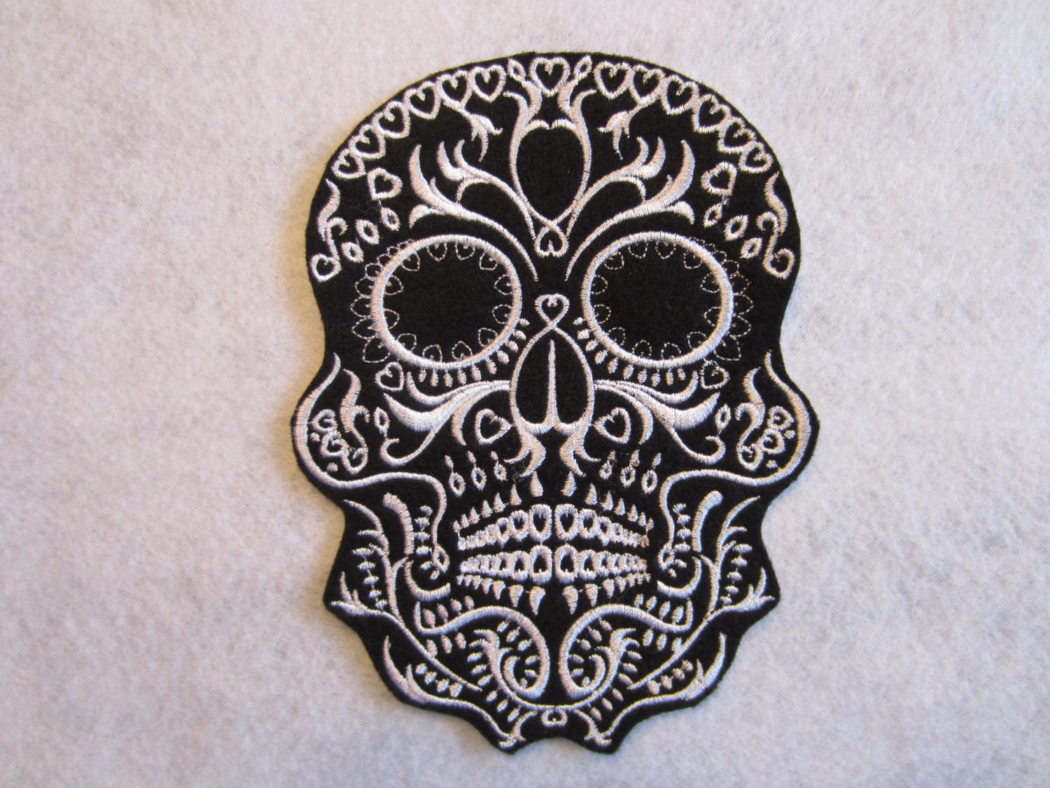 Embroidered Sugar Skull Iron on Patch Sugar Skulls Iron on | Etsy