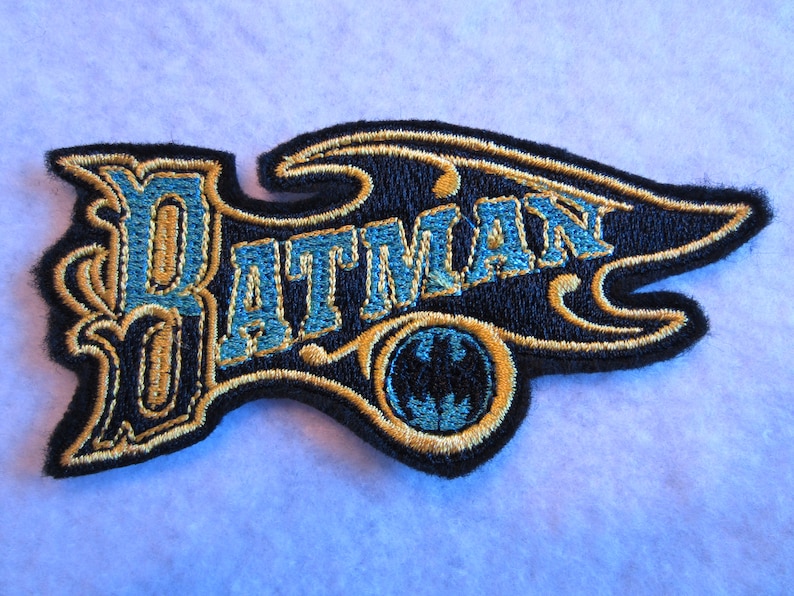 Embroidered Vintage Batman Logo Iron on Patch, Batman Patch, Super Hero ...