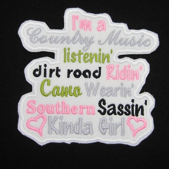 Embroidered Country Girl Patch Iron on Patch Sassy Girl - Etsy