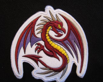 Embroidered Winged Dragon Iron on Patch Dragon Patch Dragon | Etsy