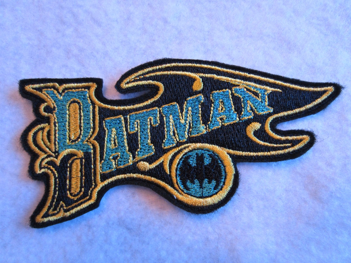 Embroidered Vintage Batman Logo Iron on Patch, Batman Patch, Super Hero ...