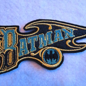 Embroidered Vintage Batman Logo Iron on Patch, Batman Patch, Super Hero ...
