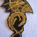 Embroidered Winged Dragon Iron on Patch, Dragon Patch, Dragon Applique ...