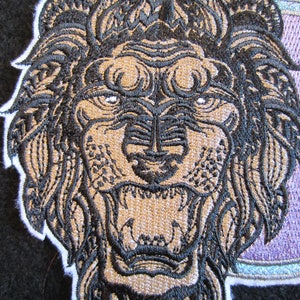 Leo the Lion Embroidered Iron on Patch, Iron on Patch, Iron on Applique ...