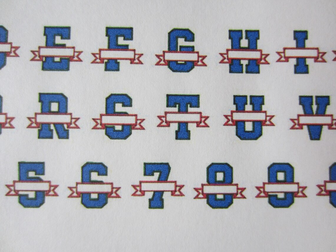 Varsity Letters With Banner Varsity Letters Banner Letters - Etsy