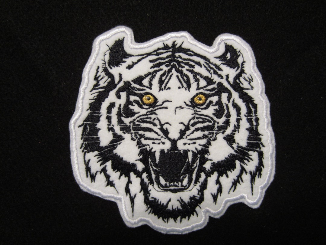 Embroidered Tiger Iron on Patch, Tiger Patch, Tiger Applique, Iron ON ...