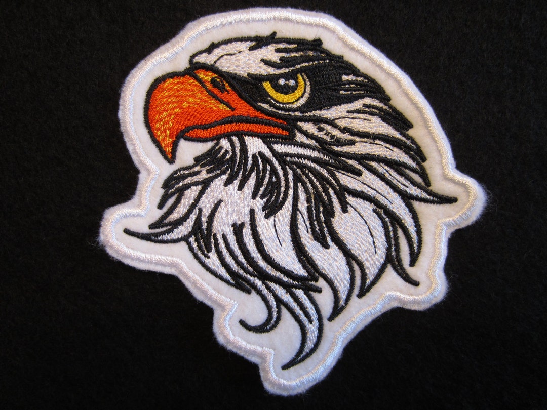 Embroidered Eagle Head Iron on Patch, Eagle Patch, Iron on Patch, Eagle ...