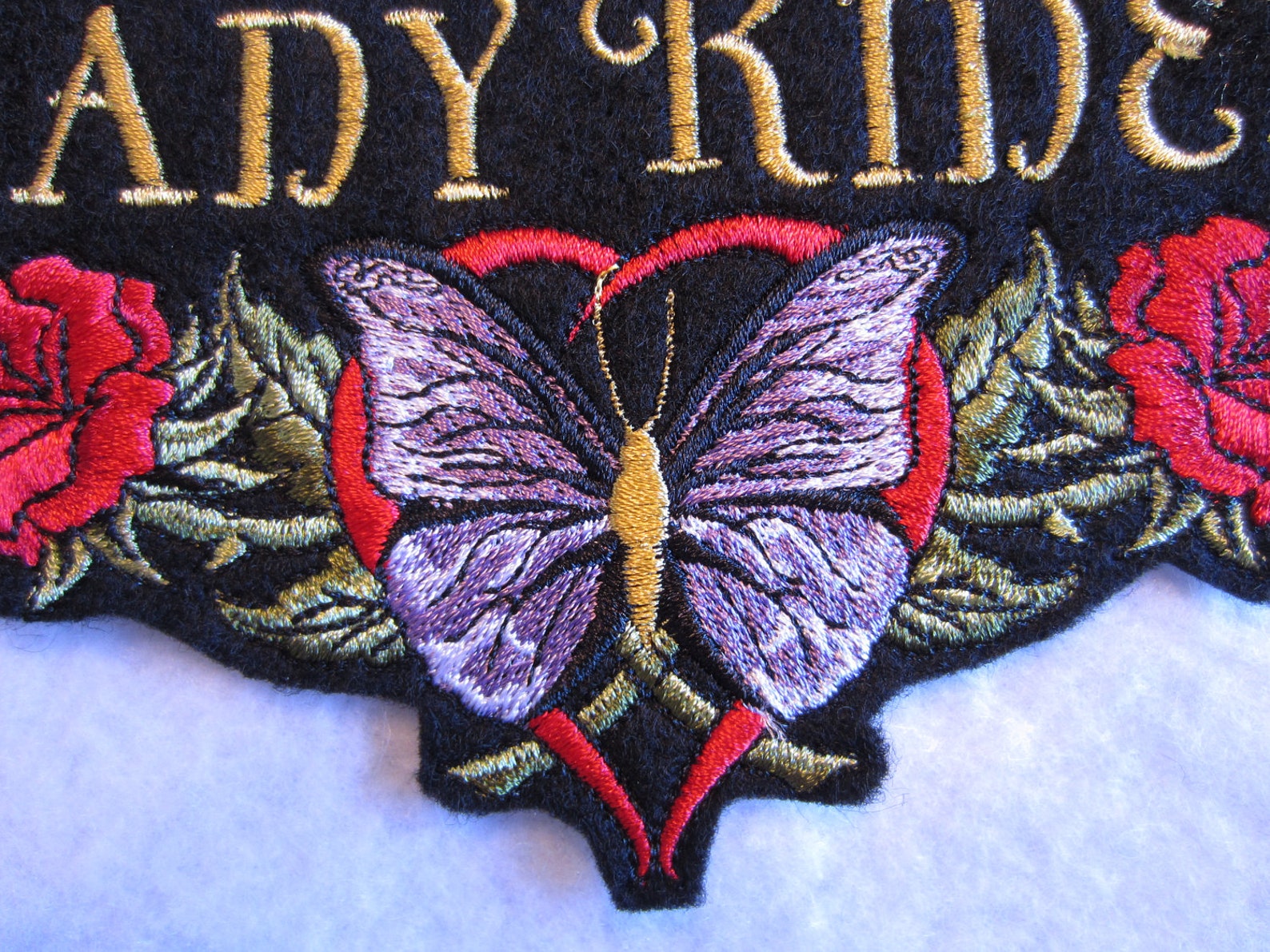 Embroidered Lady Rider Iron on Patch, Biker Patch, Motorcycle Patch ...