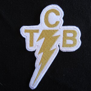 Embroidered Iron on TCB Patch, Iron on Applique, TCB Logo, Iron on ...