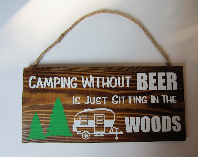 Camping Wooden Sign Wooden Sign Camping Beer Sign Camping - Etsy