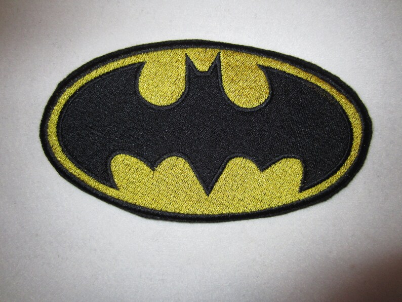 Embroidered Batman Iron on Patch, Super Hero Applique - Etsy