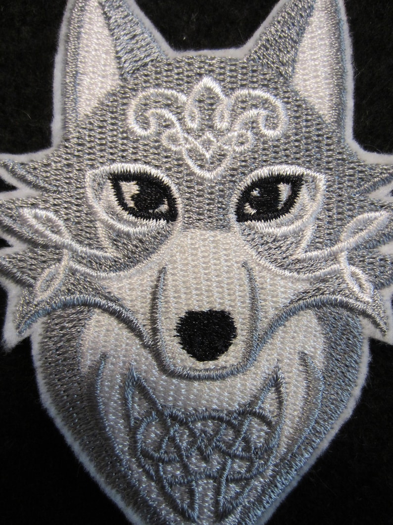 Embroidered Celtic Iron on Wolf Patch Iron on Patch Celtic - Etsy