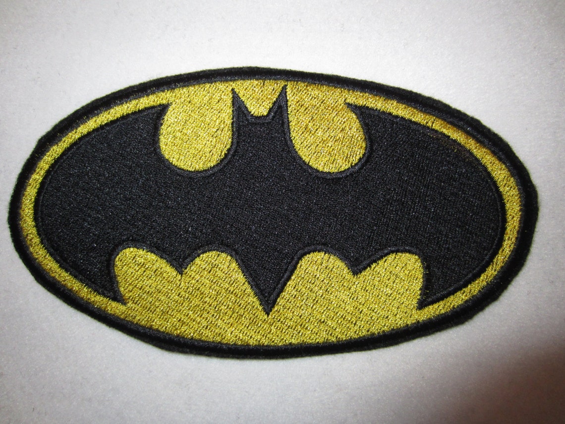 Embroidered Batman Iron on Patch, Super Hero Applique - Etsy