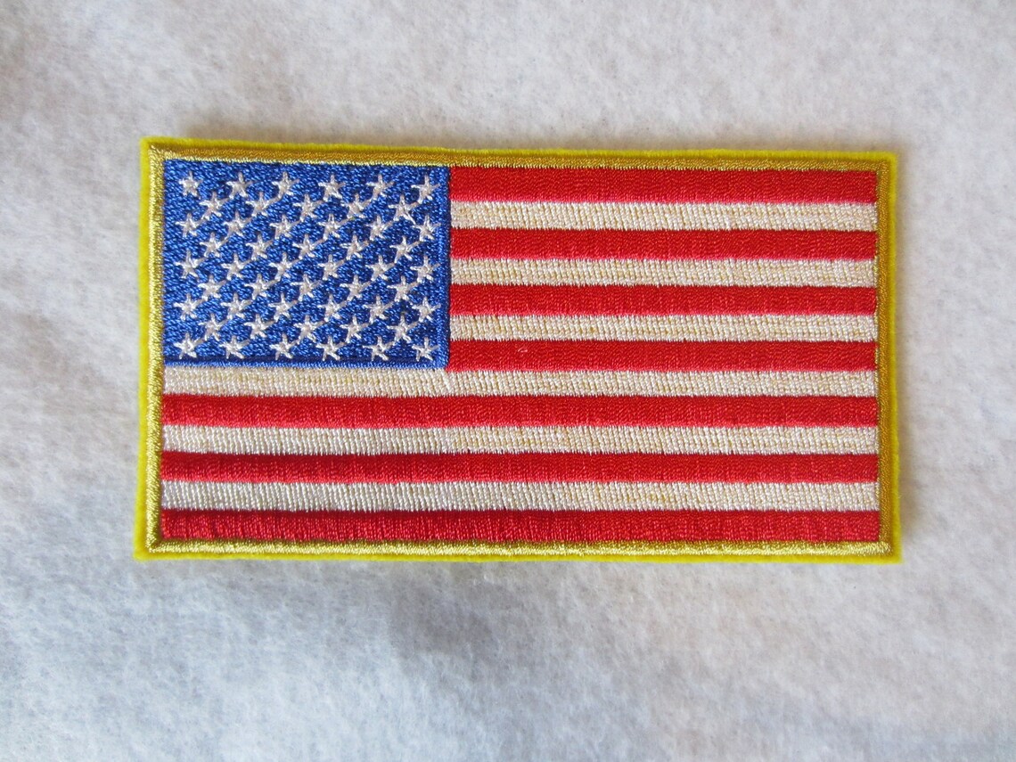 American Flag, Flag, Patriotic Flag, Flag Patch, Iron on Patch, Iron on ...