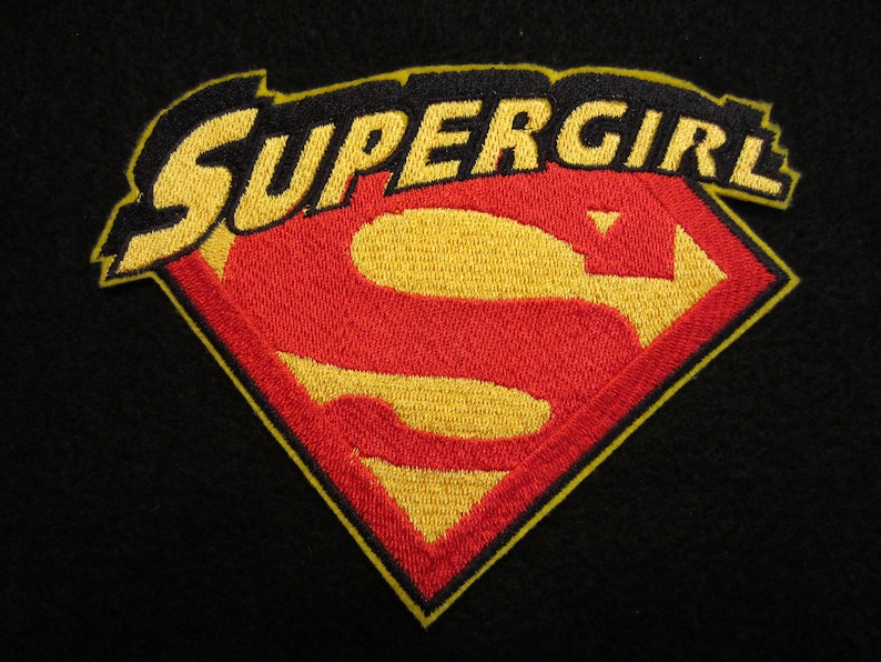 Embroidered Supergirl Iron On Patch Supergirl Superman Iron Etsy