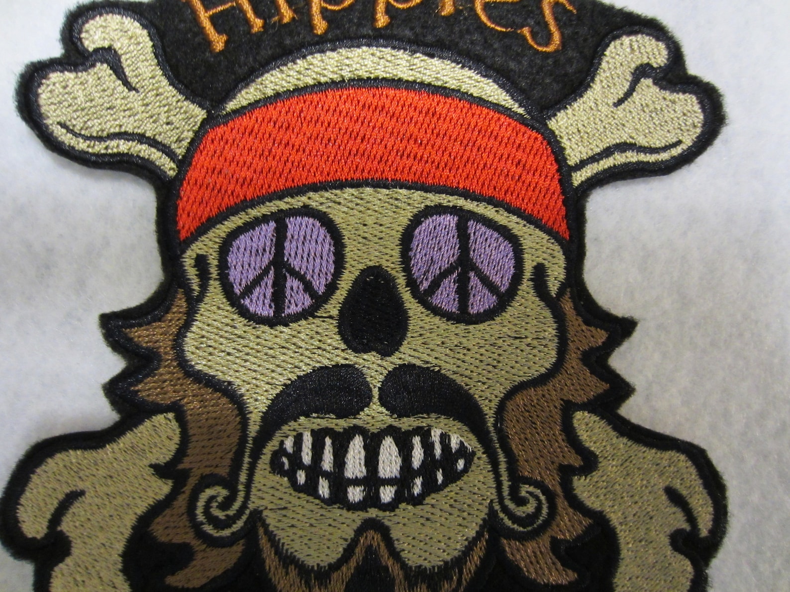 Embroidered Hippies Never Die Iron on Patch Hippie Patch | Etsy